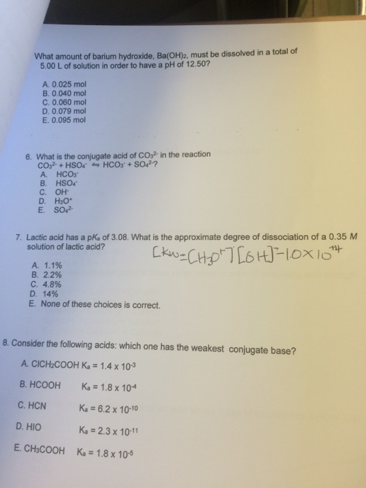 Solved What amount of barium hydroxide, Ba(OH)2, must be | Chegg.com
