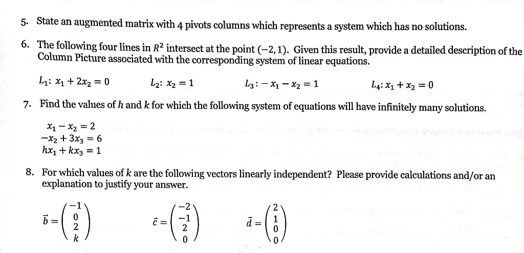 Solved 3. State the solution of the following system of | Chegg.com