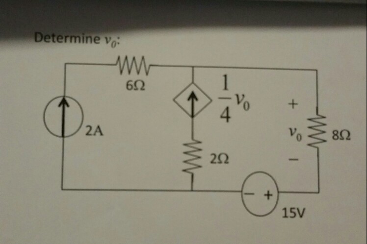 Solved Determine V_0: | Chegg.com Solved Determine V_0: | Chegg.com