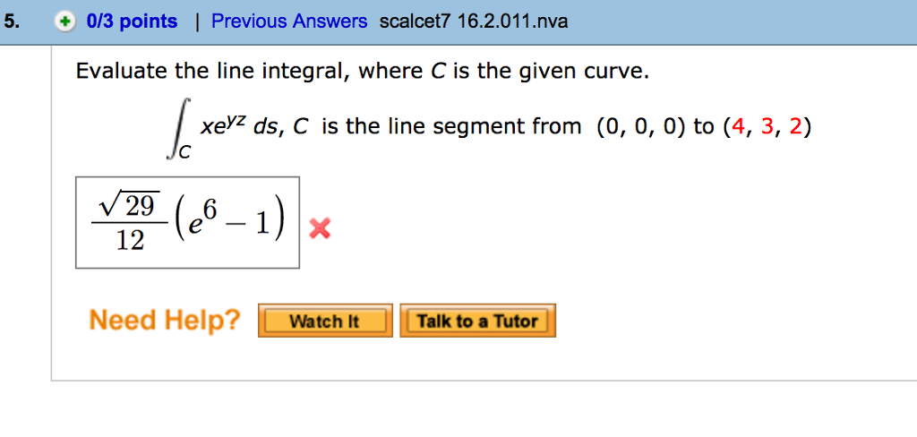 Solved Evaluate the line integral, where C is the given | Chegg.com