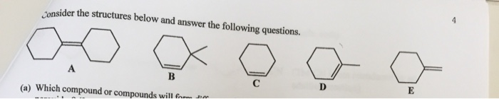 Solved Consider the structures below and answer the | Chegg.com