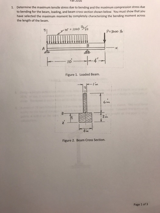 Solved Determine the maximum tensile stress due to bending | Chegg.com