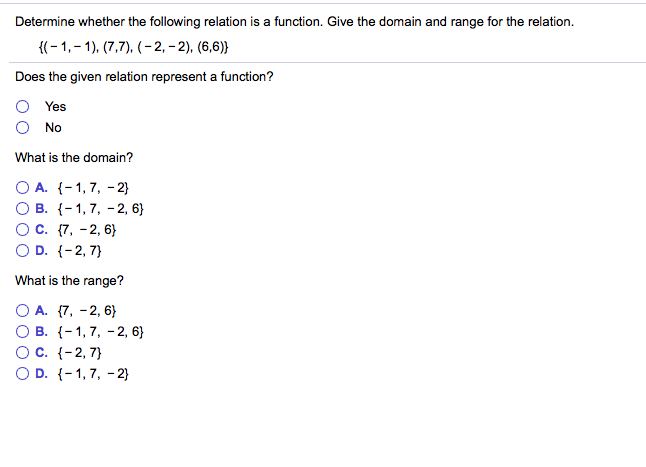 Solved Determine whether the following relation is a | Chegg.com Solved Determine whether the following relation is a | Chegg.com