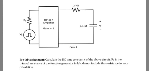 Solved Calculate the RC time constant tau of the above | Chegg.com