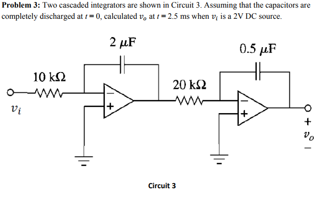 Solved Problem 3: Two cascaded integrators are shown in | Chegg.com