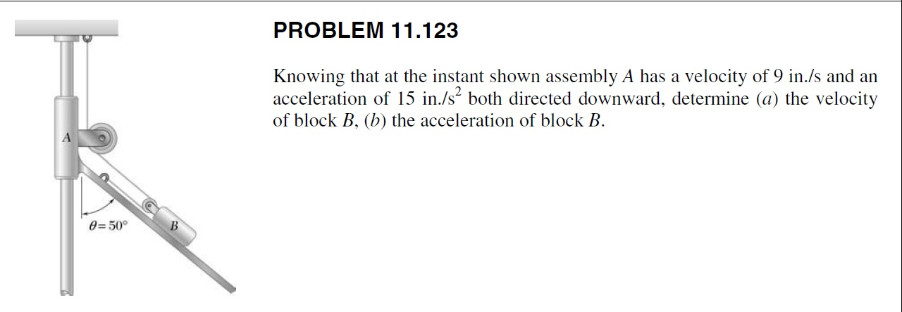 Solved Knowing that at the instant shown assembly A has a | Chegg.com