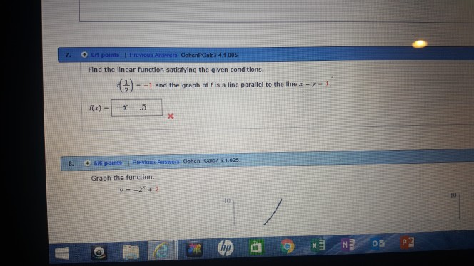 Solved Find the linear function satisfying the given | Chegg.com