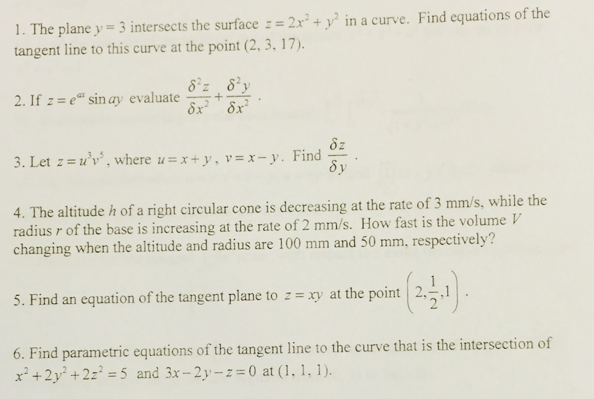 Solved 1. The plane y = 3 intersects the surface z= 2x^2 + | Chegg.com