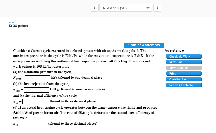 Solved Consider a Carnot cycle executed in a closed system | Chegg.com
