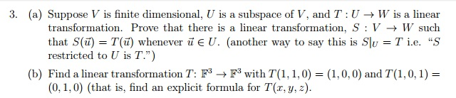 Solved Suppose V is finite dimensional, U is a subspace of | Chegg.com