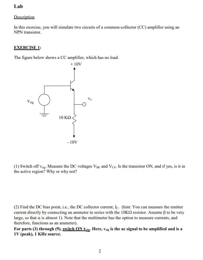 Solved Lab Description In this exercise, you will simulate | Chegg.com