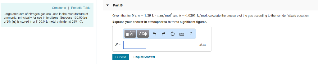 Solved Part B Constants Perlodic Table Large amounts of | Chegg.com