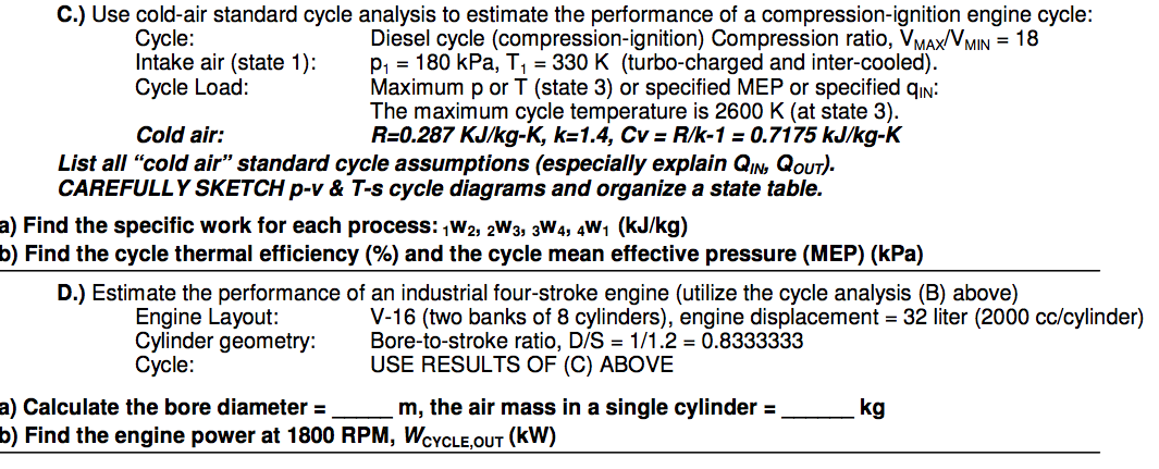 Solved D.) Estimate the performance of an industrial | Chegg.com