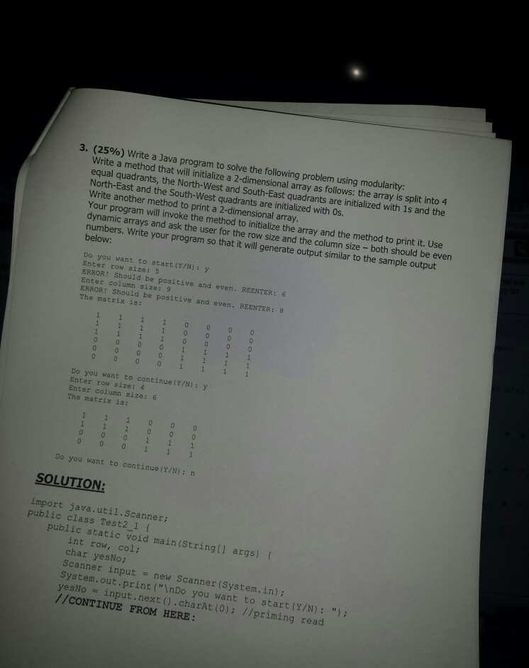 Solved Write a Java program to solve the following problem | Chegg.com