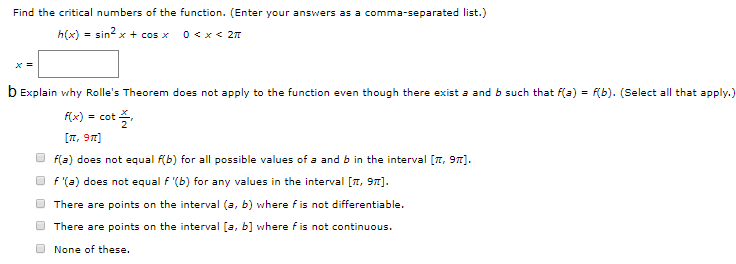 Solved Find the critical numbers of the function. (Enter | Chegg.com