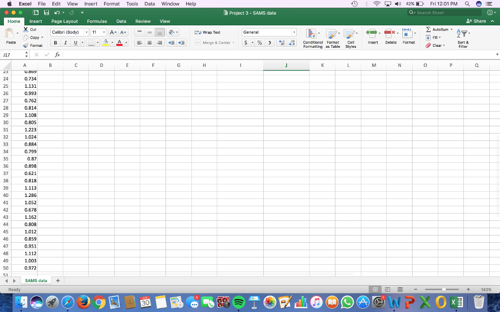 Solved Excel File Edit View Insert Format Tools Data Window 8917