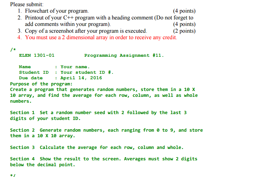 Solved C Programming Assigment Flow Chart And