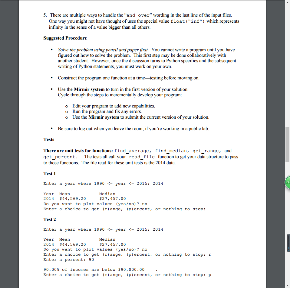 Solved Summer 2017 CSE 231 Computer Project #4 (6/7/2017 | Chegg.com