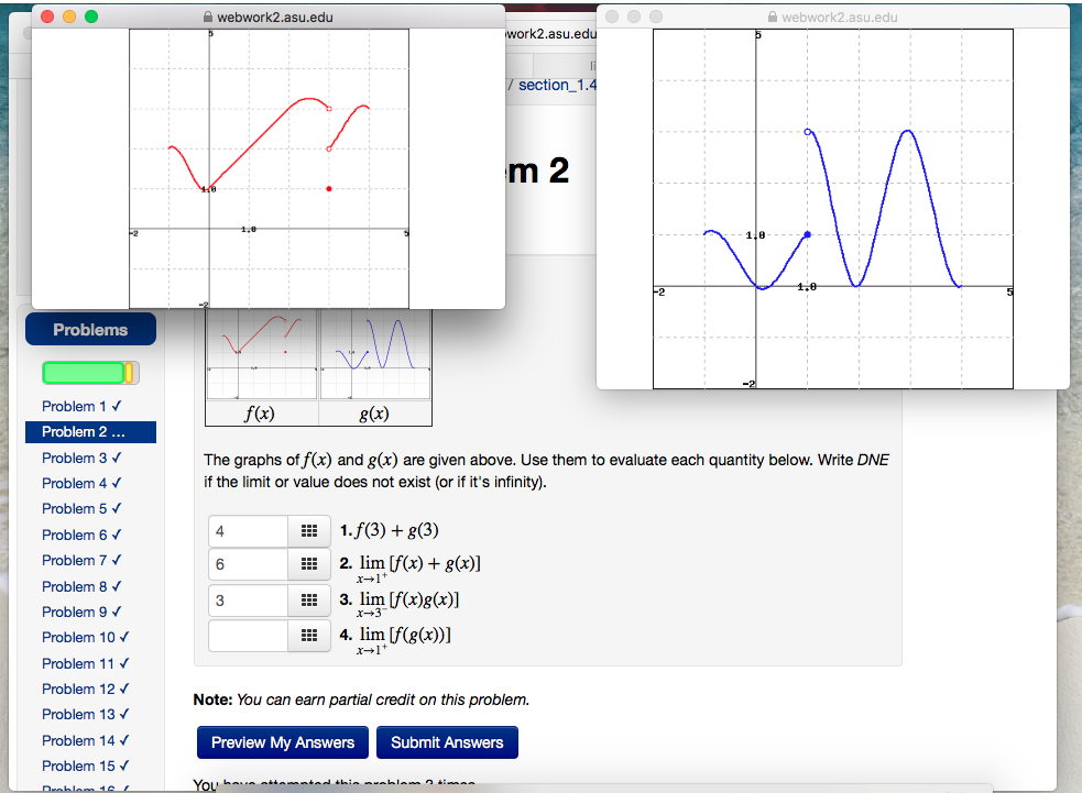 Solved The Graphs Of Fx And Gx Are Given Above Use 