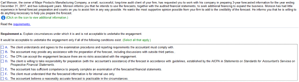 Solved Carl Monson, the owner of Major Products | Chegg.com