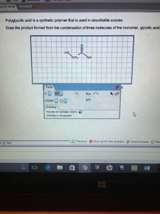 Solved Polyglycolic acid is a synthetic polymer that is used | Chegg.com