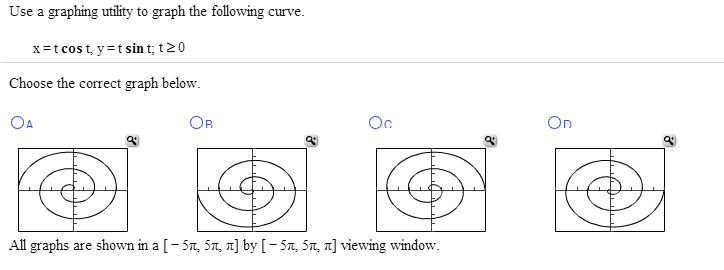 Solved Use a graphing utility to graph the following curve X | Chegg.com