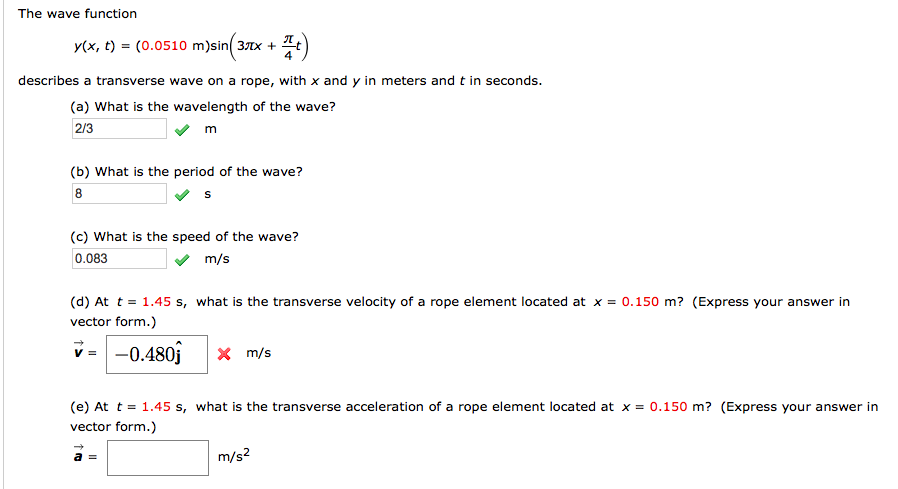 Solved The wave function y(x, t)-(0.0510 m)sin 37x At | Chegg.com