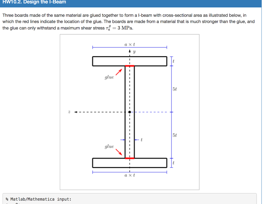 Solved HW10.2. Design the l-Beam Three boards made of the | Chegg.com
