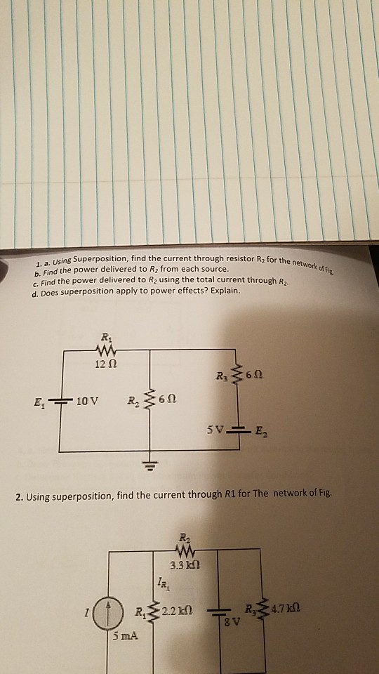 Solved 1. a. Using superposition, find the current. | Chegg.com