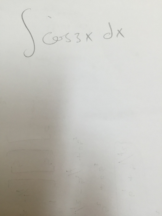Solved integral cos 3x dx | Chegg.com