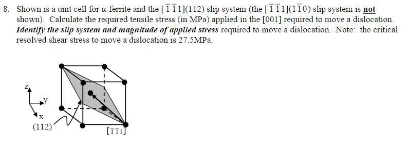 Solved Shown is a unit cell for alpha-ferrite and the | Chegg.com