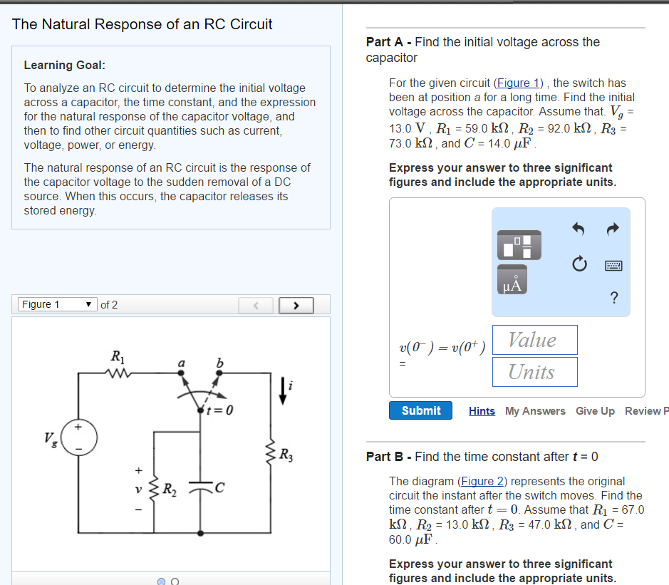 Solved To Analyze An Rc Circuit To Determine The Initial
