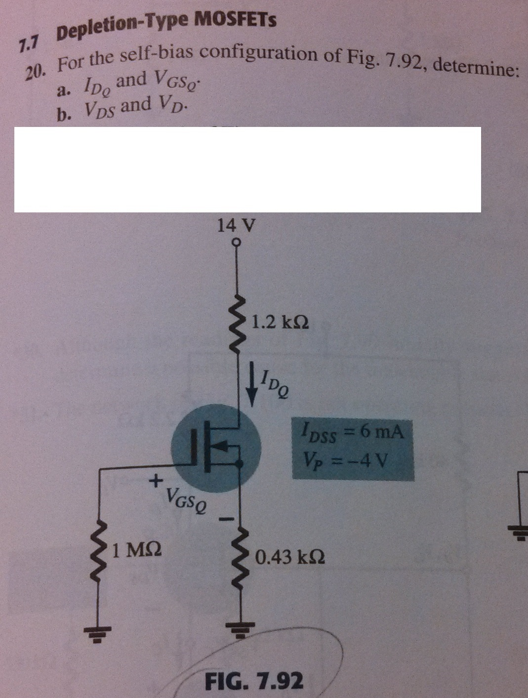 For The Self Bias Configuration Of Fig 7 92