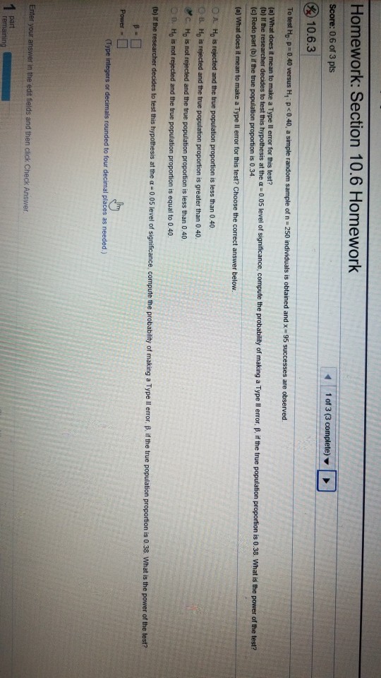 Solved Homework: Section 10.6 Homework Score: 0.6 of 3 pts | Chegg.com Solved Homework: Section 10.6 Homework Score: 0.6 of 3 pts | Chegg.com