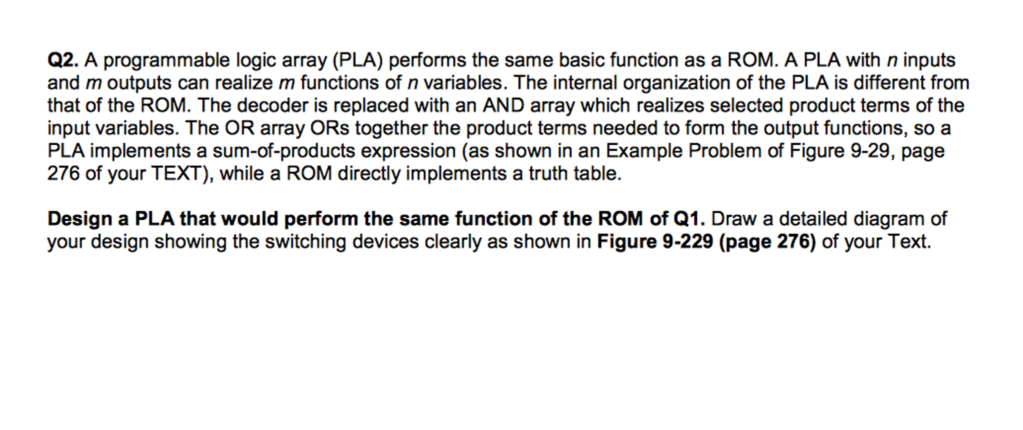 Solved A programmable logic array (PLA) performs the same | Chegg.com