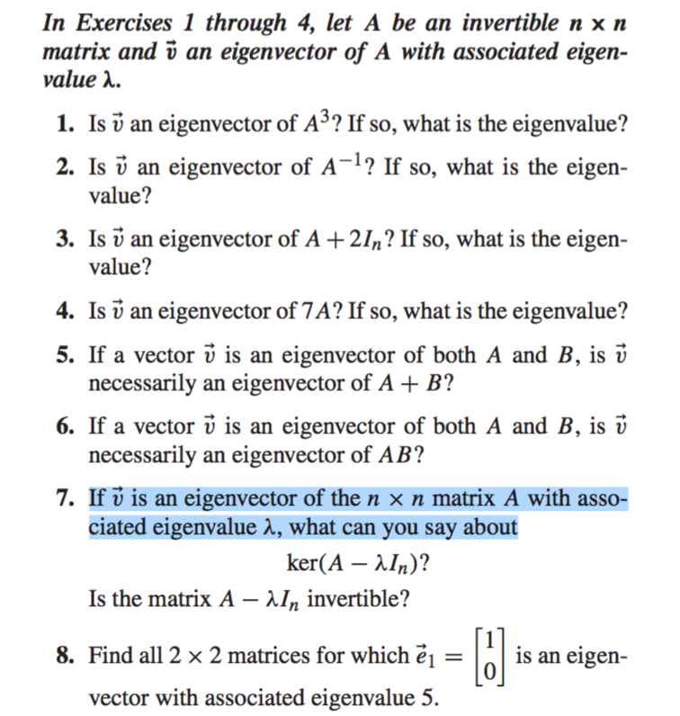 Solved Let A be an invertible n times n matrix and v vector | Chegg.com