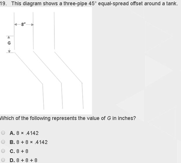 Solved This diagram shows a three-pipe 45 degree | Chegg.com