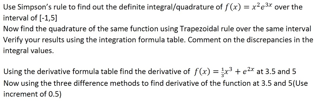 Solved Using Simpsons Rule Find The Integral 
