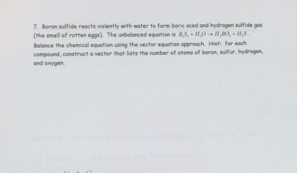 Solved Boron sulfide reacts violently with water to form | Chegg.com