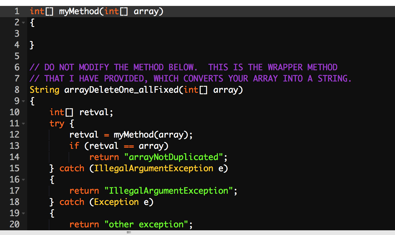 Solved int myMet hod(int[] array) Description. Given an | Chegg.com