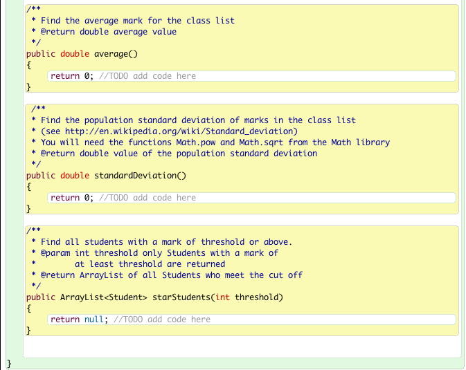 Solved Course Mark Class | Chegg.com