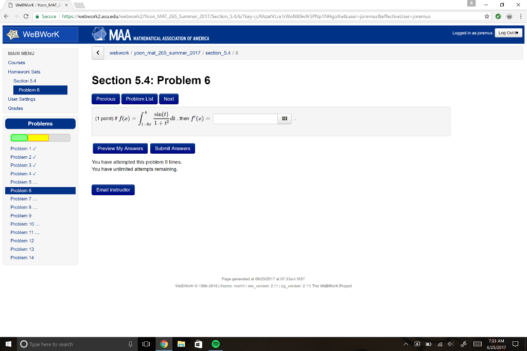 Solved ← Secure | https://webwork2.asu.e | Chegg.com