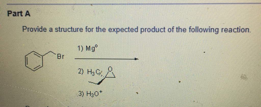 Solved Provide A Structure For The Expected Product Of The