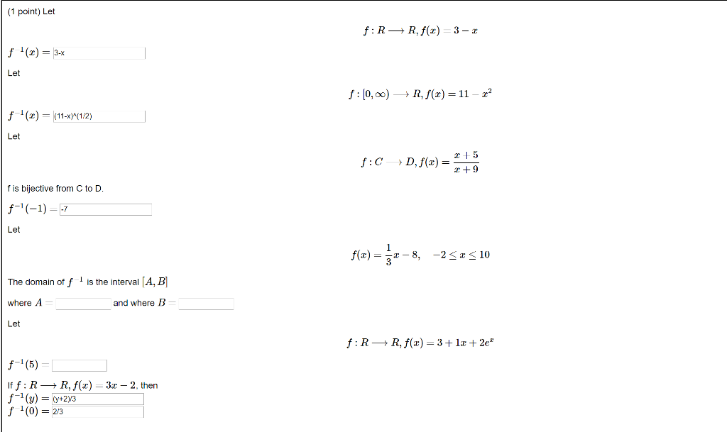 Solved Let f: R rightarrow R, f(x) = 3 - x f^1(x) = 3-x | Chegg.com Solved Let f: R rightarrow R, f(x) = 3 - x f^1(x) = 3-x | Chegg.com