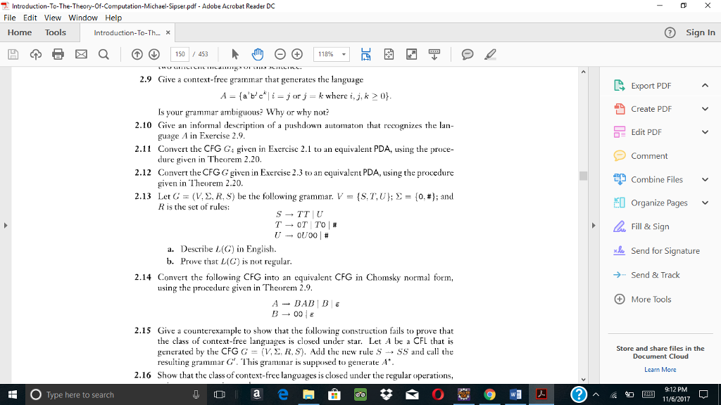 how to find context free grammar for a language