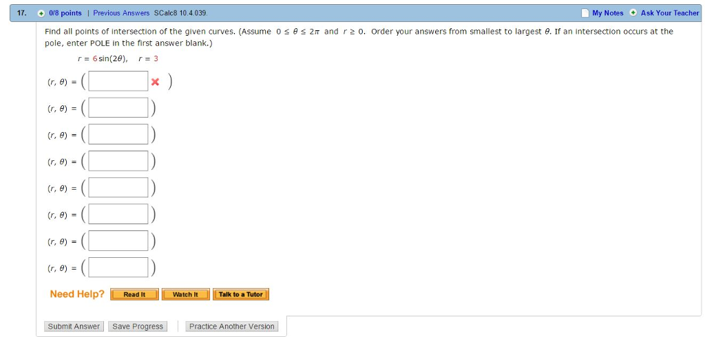 Solved Find all points of intersection of the given curves. | Chegg.com Solved Find all points of intersection of the given curves. | Chegg.com