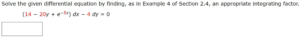 Solved Solve the given differential equation by finding, as | Chegg.com