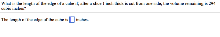 Solved What is the length of the edge of a cube if, after a | Chegg.com