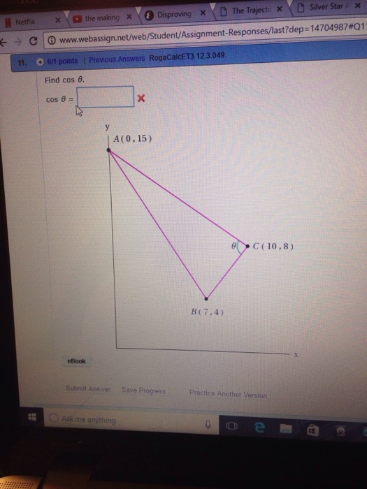 Solved Find cos theta. cos theta = | Chegg.com