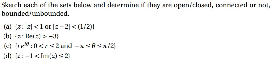 Solved Sketch each of the sets below and determine if they | Chegg.com